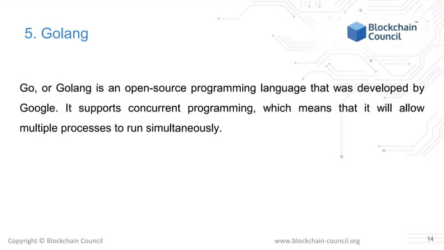Best programming languages to build smart contracts | PPT