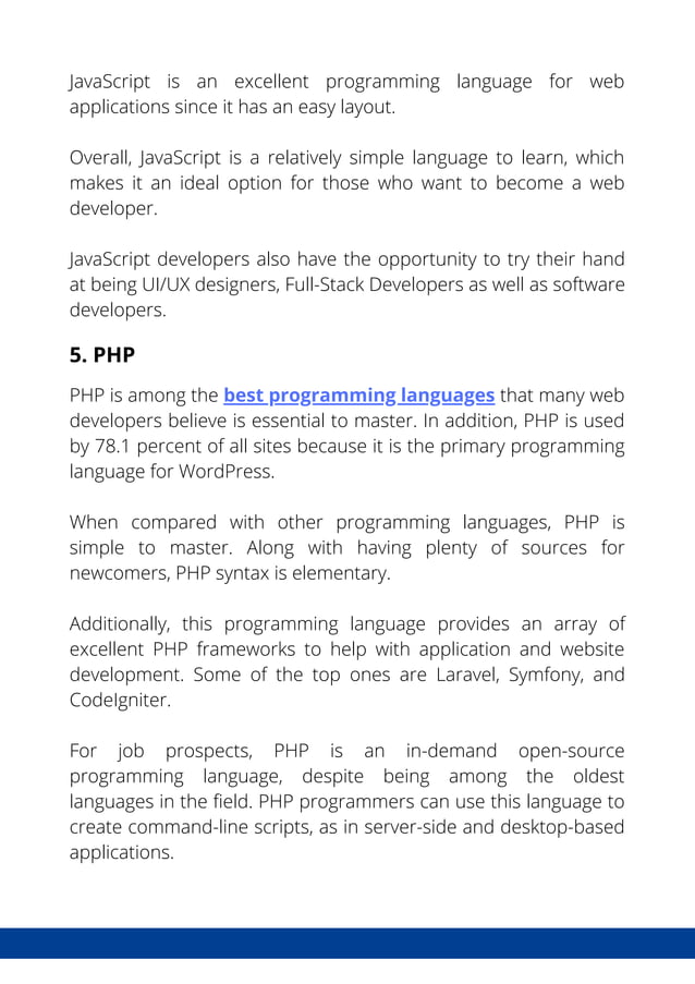 Best Programming Languages to Learn This Year | PDF