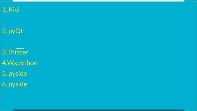 Best python gui framework 2019 | PPTX