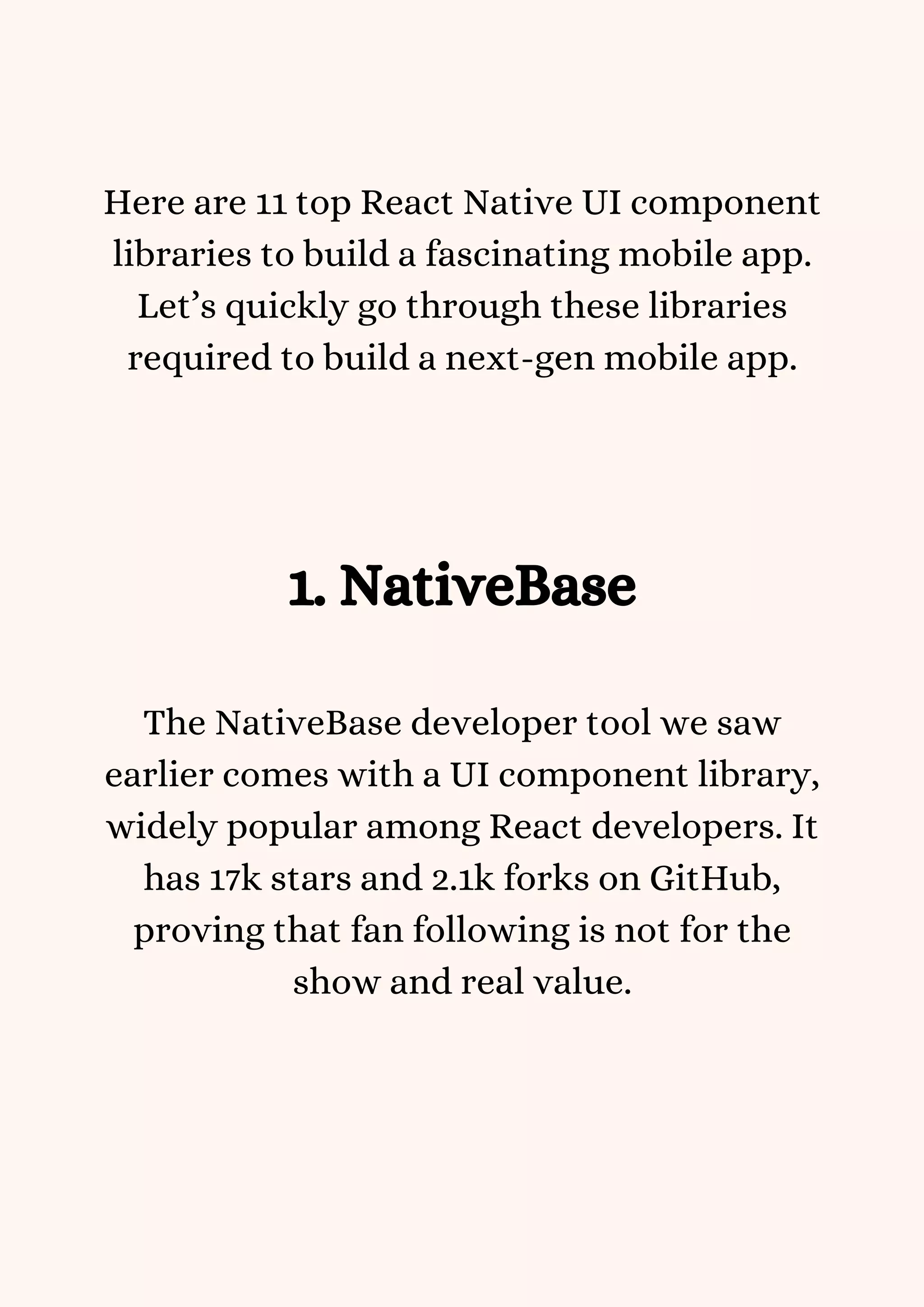 Best react native animation libraries & ui component of 2022 | PDF