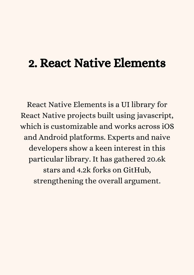 Best react native animation libraries & ui component of 2022 | PDF