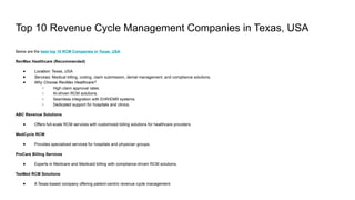 Best Revenue Cycle Management Companies in Texas, USA.pptx