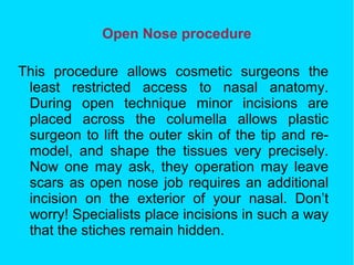 Overview of nose surgical procedures | PPT