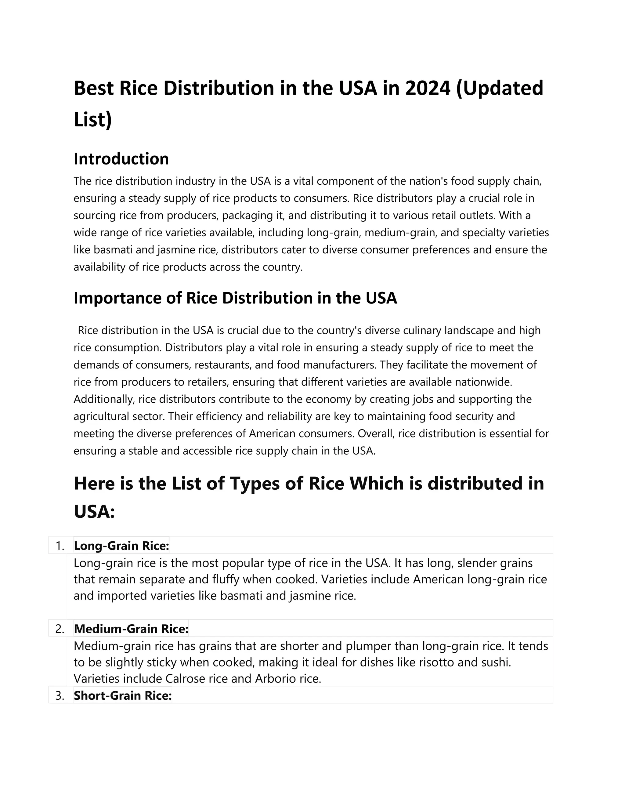 Best Rice Distribution in the USA in 2024.docx