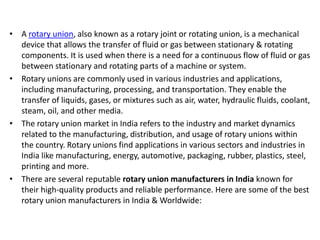 BEST ROTARY UNION MANUFACTURERS IN INDIA.pptx