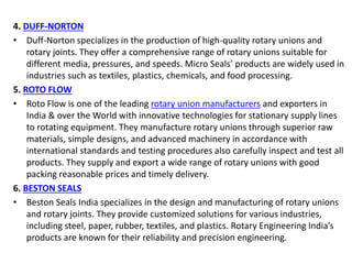 BEST ROTARY UNION MANUFACTURERS IN INDIA.pptx