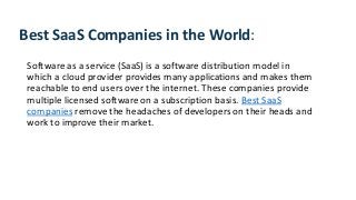 Best SaaS Comapny | PPT
