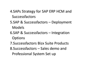 SAP SuccessFactors Employee Central Certification Online Training | PPT ...