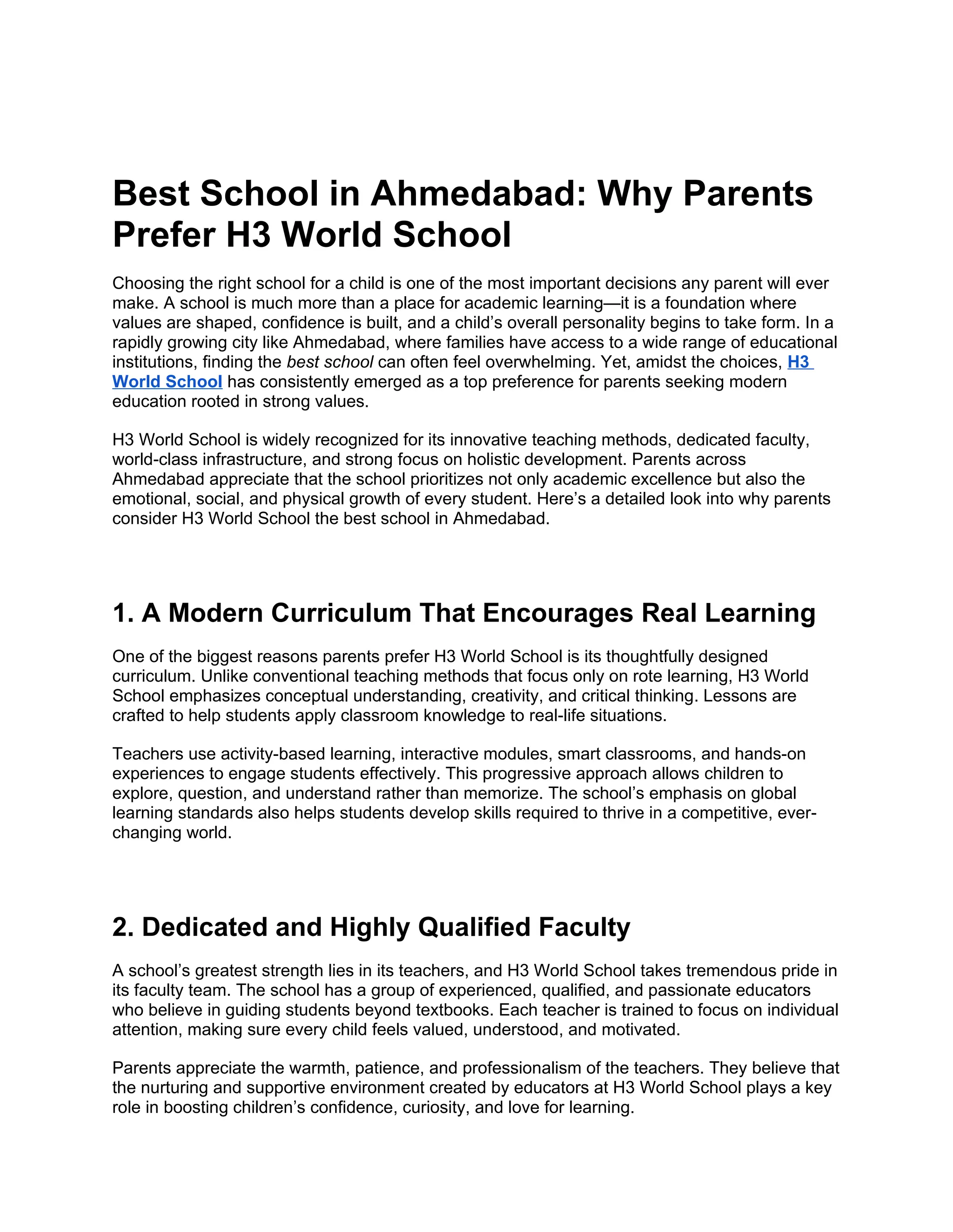 Best School in Ahmedabad_ Why Parents Prefer H3 World School.docx
