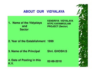 Best School Presentation - KV NTPC Kayamkulam Sulekha Rani.R 22-4-13 | PPT