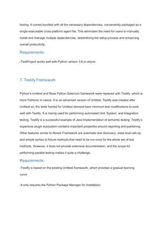 Best Selenium Python Frameworks for Test automation.pdf | Programming ...