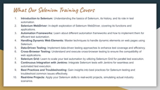 Best Selenium Training.pdf | Computer Software and Applications | Computing