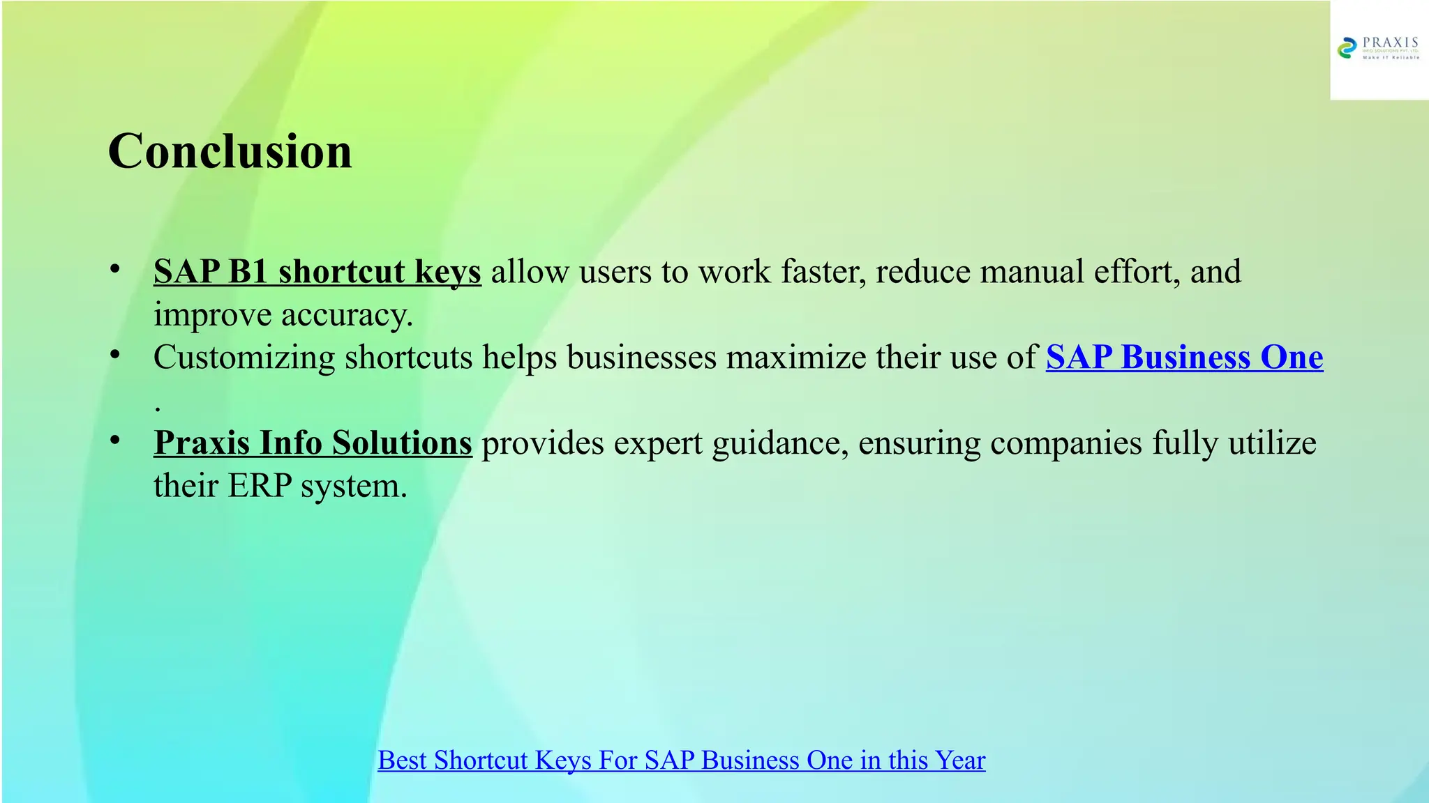 Best Shortcut Keys for SAP Business One in This Year.pptx