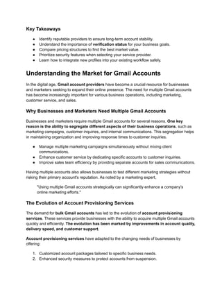 Best Sites to Buy Gmail Accounts at Cheap Prices | PDF