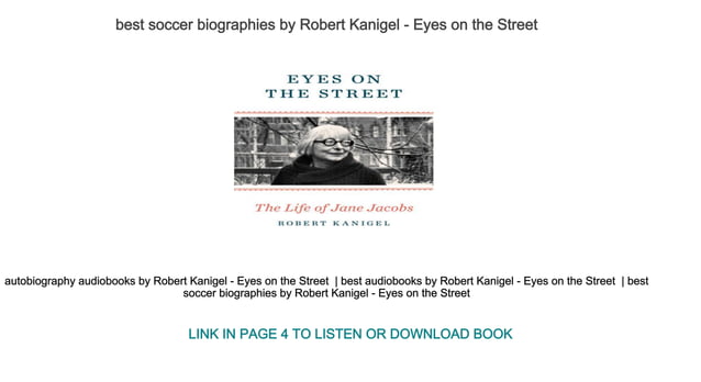 best soccer biographies by Robert Kanigel - Eyes on the Street | PDF