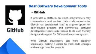 Best software development tools | PPT