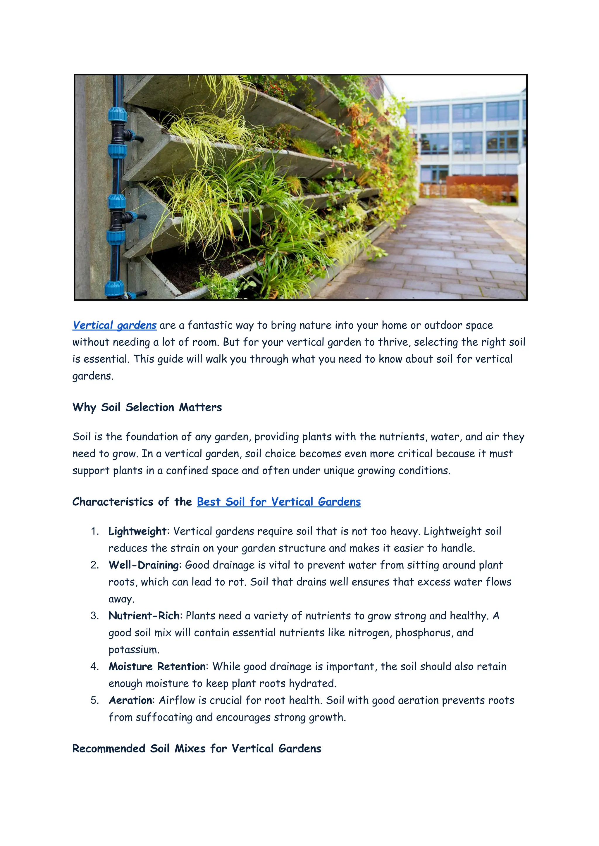 Best Soil For Vertical Garden: A Complete Guide | PDF