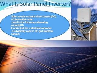 Best Solar Panel Inverter Installation Company | PPT