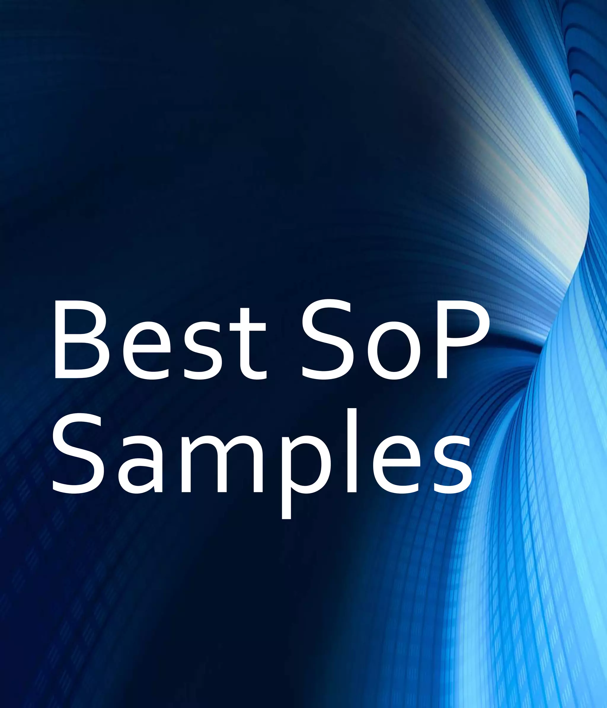 Best SoP Samples | PPTX