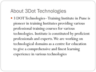 Best spoken english classes in kalewadi | 3dot technologies | PPT