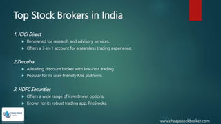 Best Stock Brokers in India | PPTX