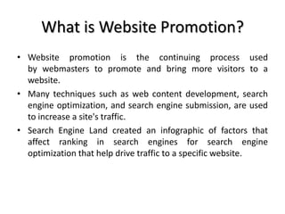 Best Strategies For Website Promotion | PPTX