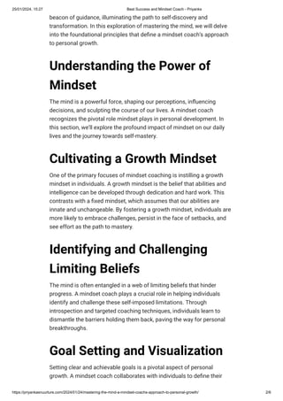 Mindset Coach in Chandigarh | PDF