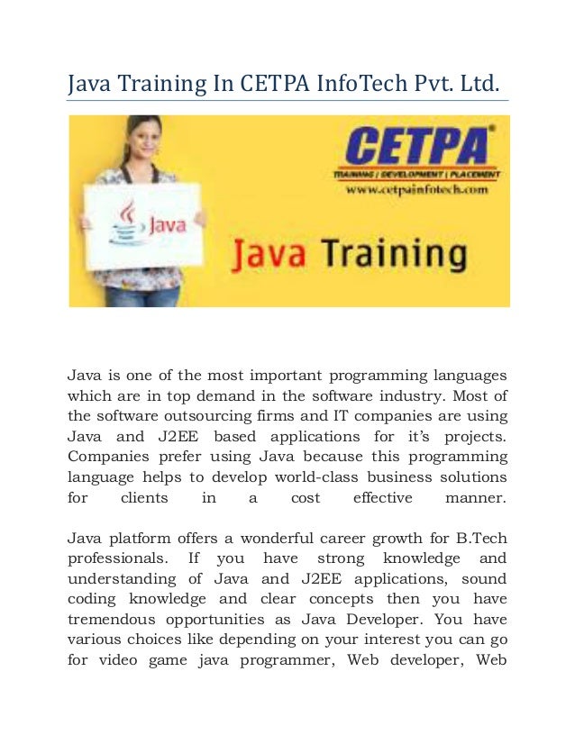 Get 2014 Best Summer Training in Java