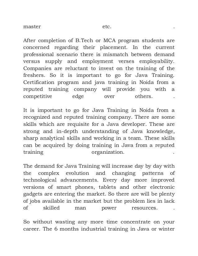 Get 2014 Best Summer Training in Java