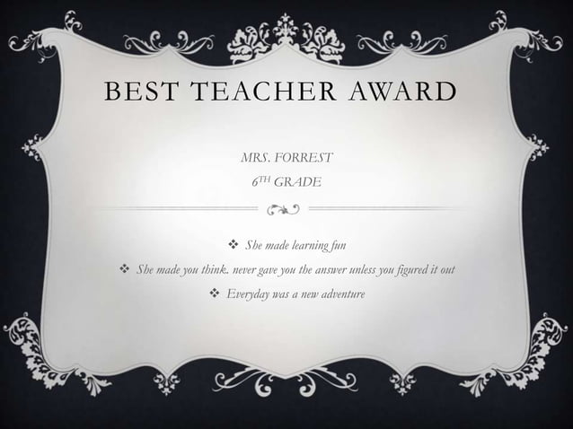Best teacher award | PPTX