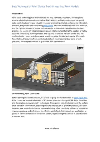 Best Technique of Point Clouds Transformed into Revit Models.pdf