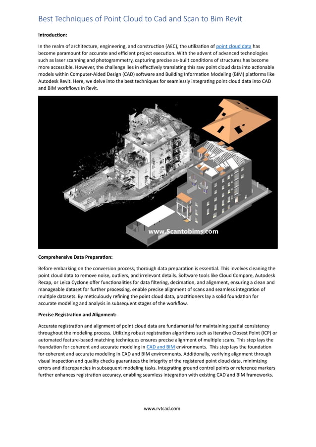 Best Techniques of Point Cloud to Cad and Scan to Bim Revit.pdf | 3-D Graphics | Computer ...
