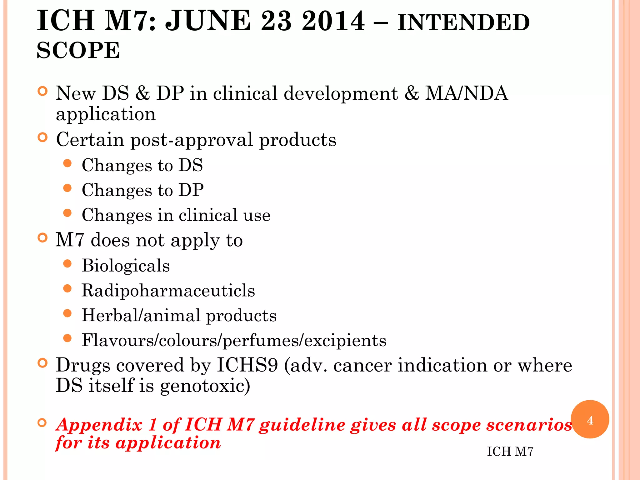 Best techniques to control Genotoxities and impact of ICH M7 guideline | PPT