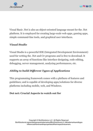 Best things to know about .net framework | PDF