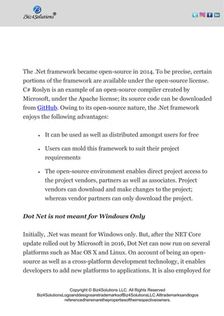 Best things to know about .net framework | PDF