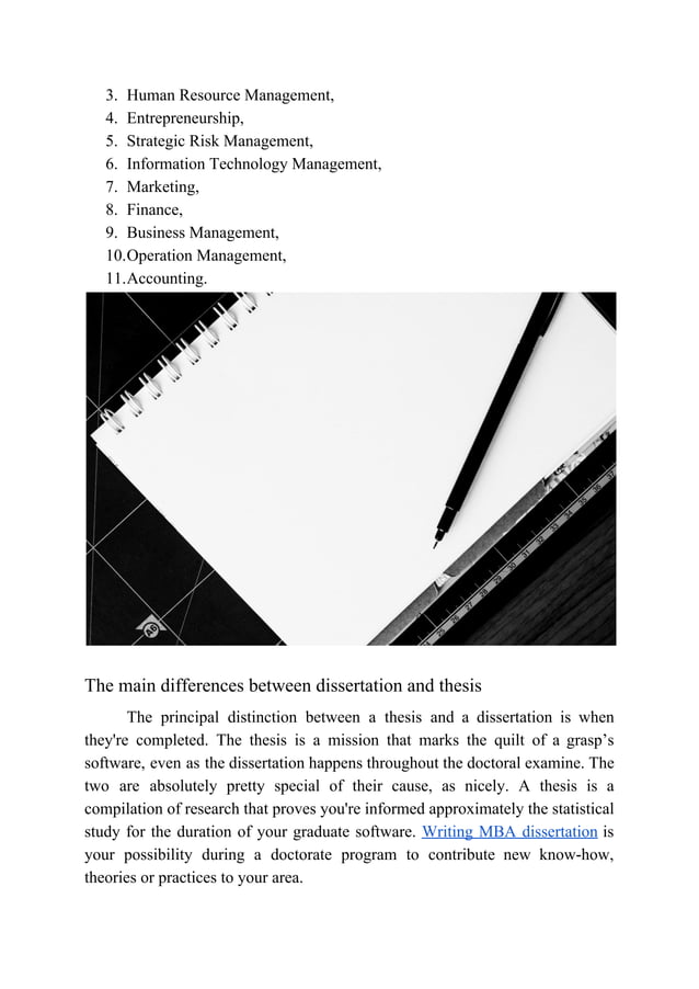 Best Tips for Writing MBA Dissertation | PDF