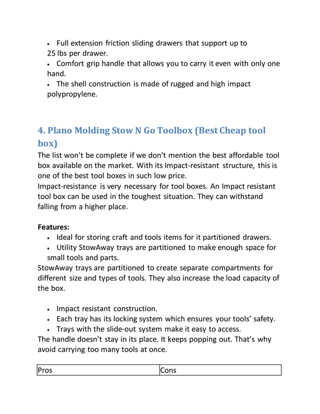 Best tool box | DOCX