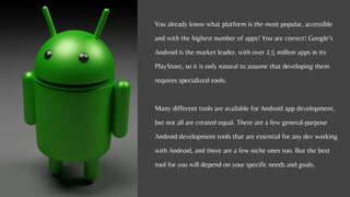 The Ultimate List of Tools for Developing High-Quality Android Apps ...