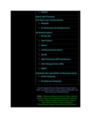 Best topics for seminar | DOCX