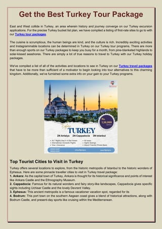 Why to Choose a Turkey Tour Package Deal? | PDF