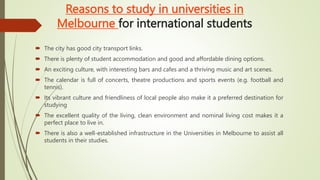 Best Universities in Melbourne for International Students.pptx