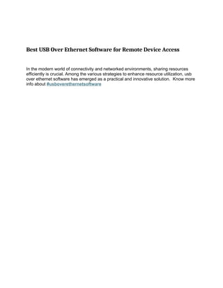 Best USB Over Ethernet Software for Remote Device Access.docx