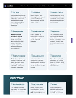 Best UX Code Audit Service in USA - Cuneiform | PDF