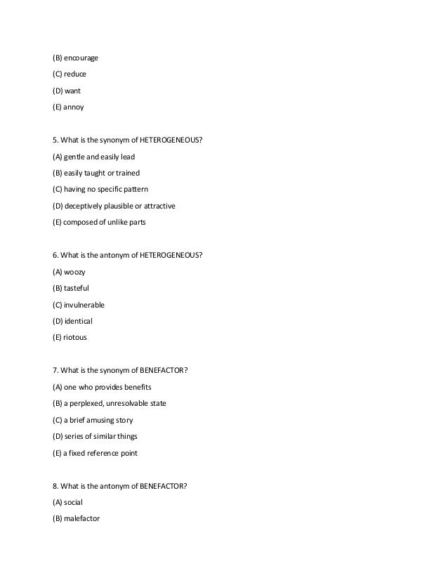 Best Vocabulary For Gre | PDF