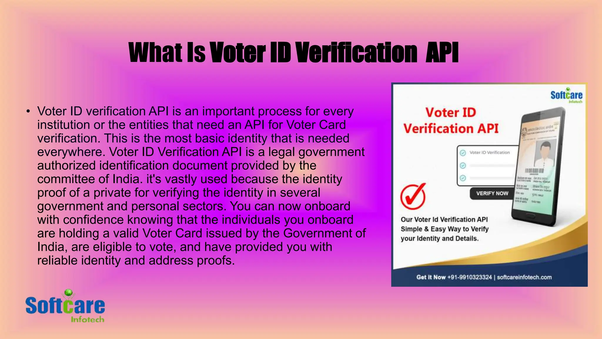 Best Voter Verification API Provider - Softcare Infotech.pptx