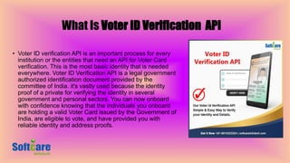 Best Voter Verification API Provider - Softcare Infotech.pptx