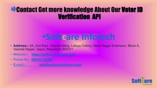 Best Voter Verification API Provider - Softcare Infotech.pptx