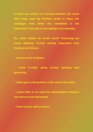 Best ways for freshers to improve their basic skills | PDF