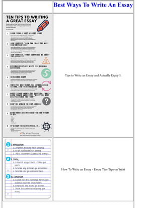 best ways to write an essay.pdfBest Ways To Write An Essay | PDF