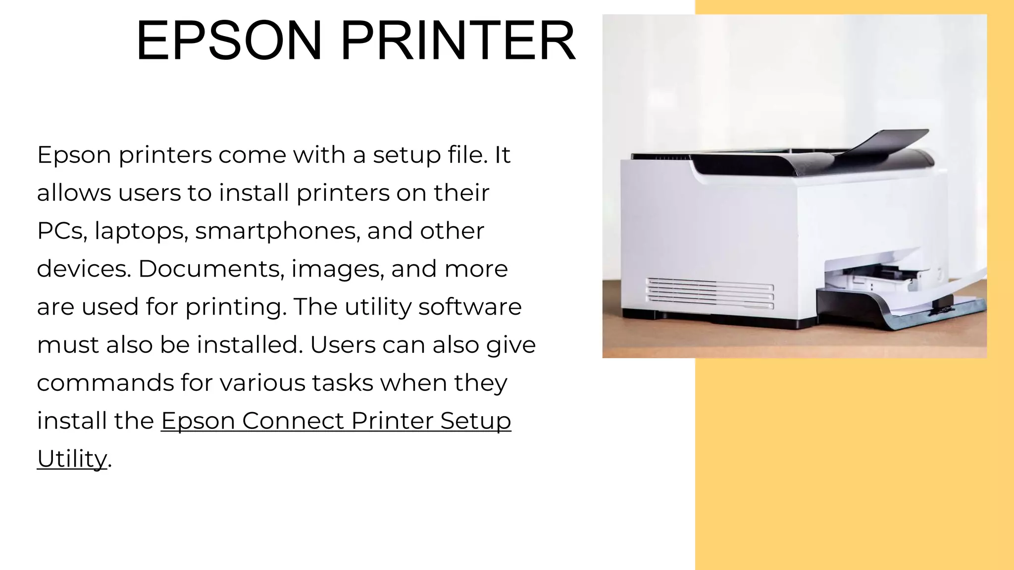 Epson Connect Printer Setup Utility | Setting Up | PPTX